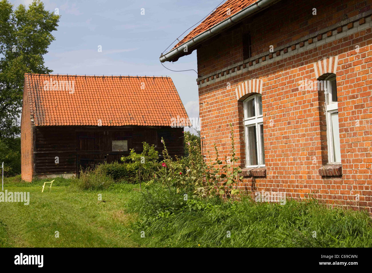 Farm buildings Polish Lake District Mazury Poland EU Stock Photo - Alamy