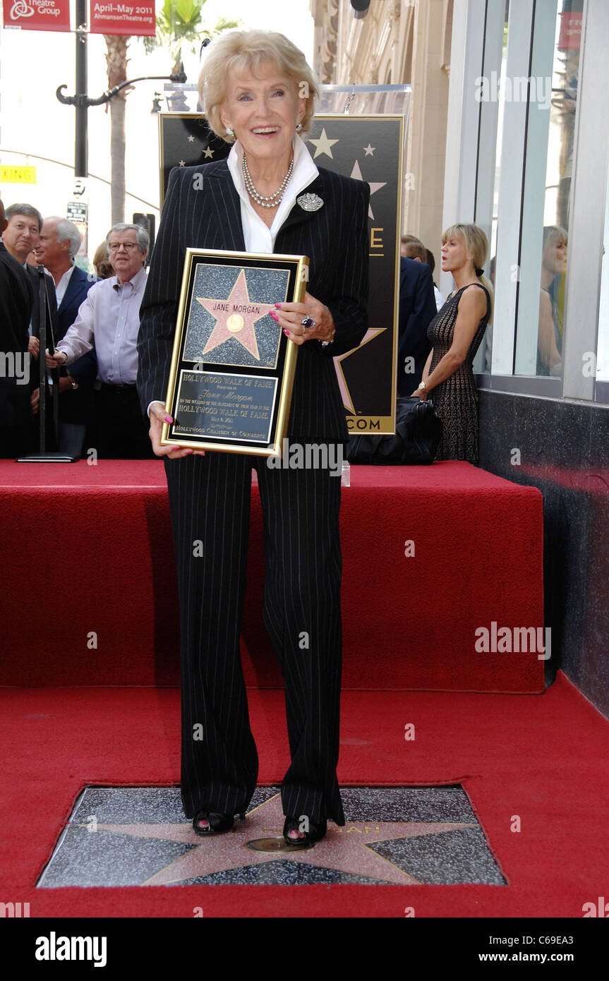 Jane Morgan at the induction ceremony for Star on the Hollywood Walk of ...