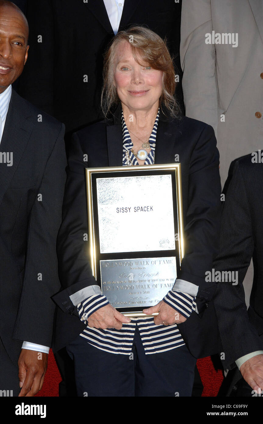 Sissy Spacek at the induction ceremony for Star on the Hollywood Walk ...
