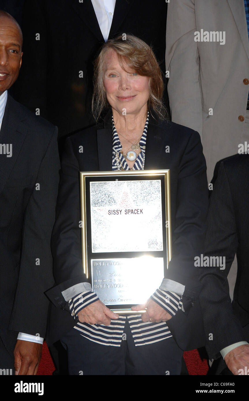 Sissy Spacek at the induction ceremony for Star on the Hollywood Walk ...