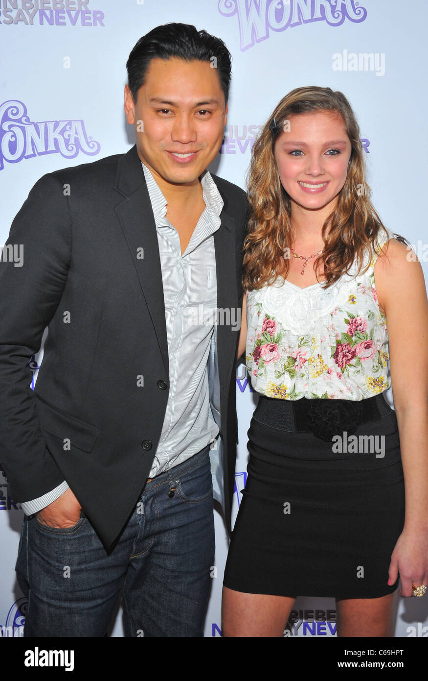 Jon M. Chu, Linsey Mickolas at arrivals for JUSTIN BIEBER: NEVER SAY ...