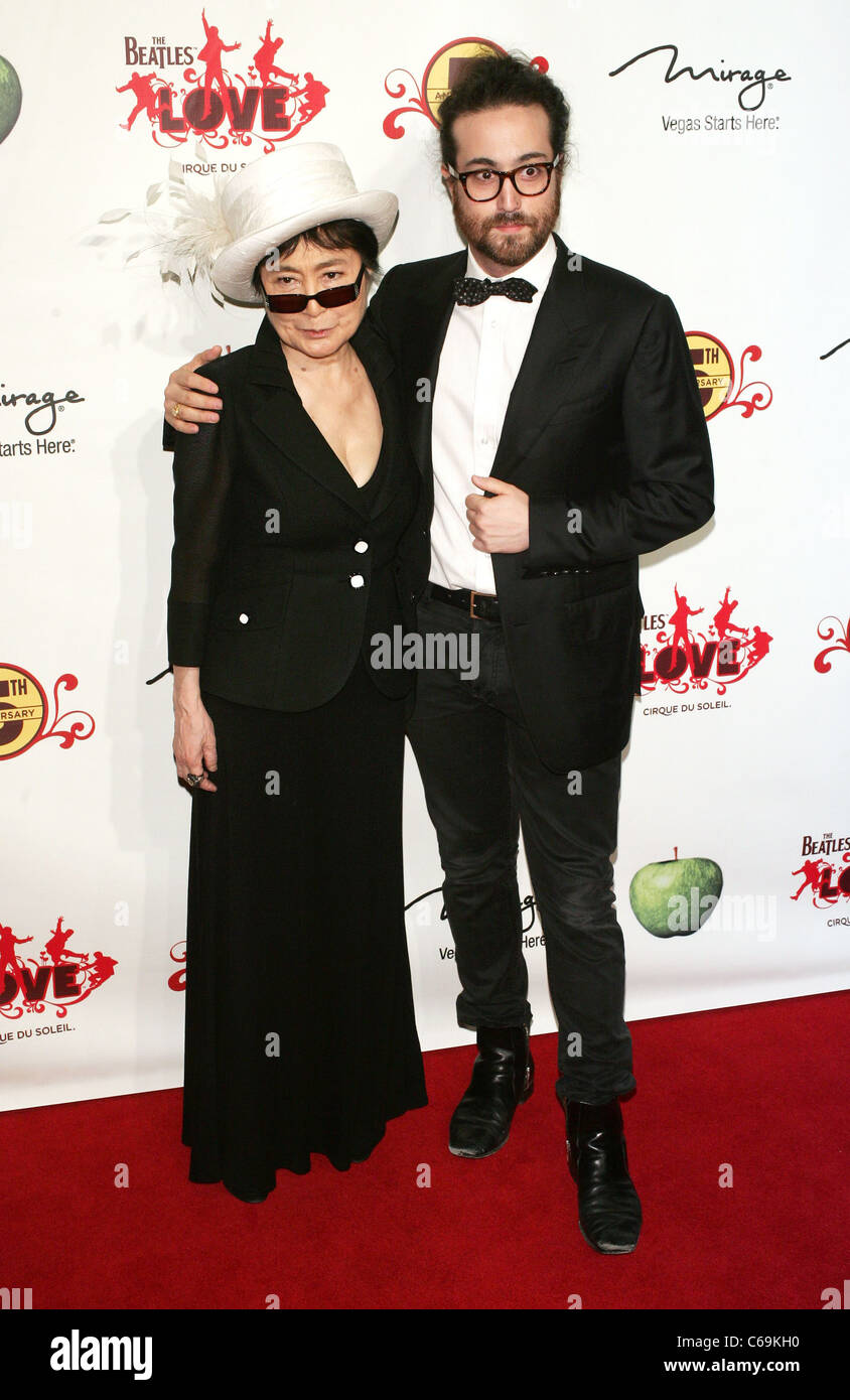 Yoko Ono, Sean Lennon in attendance for The Beatles LOVE by Cirque du ...