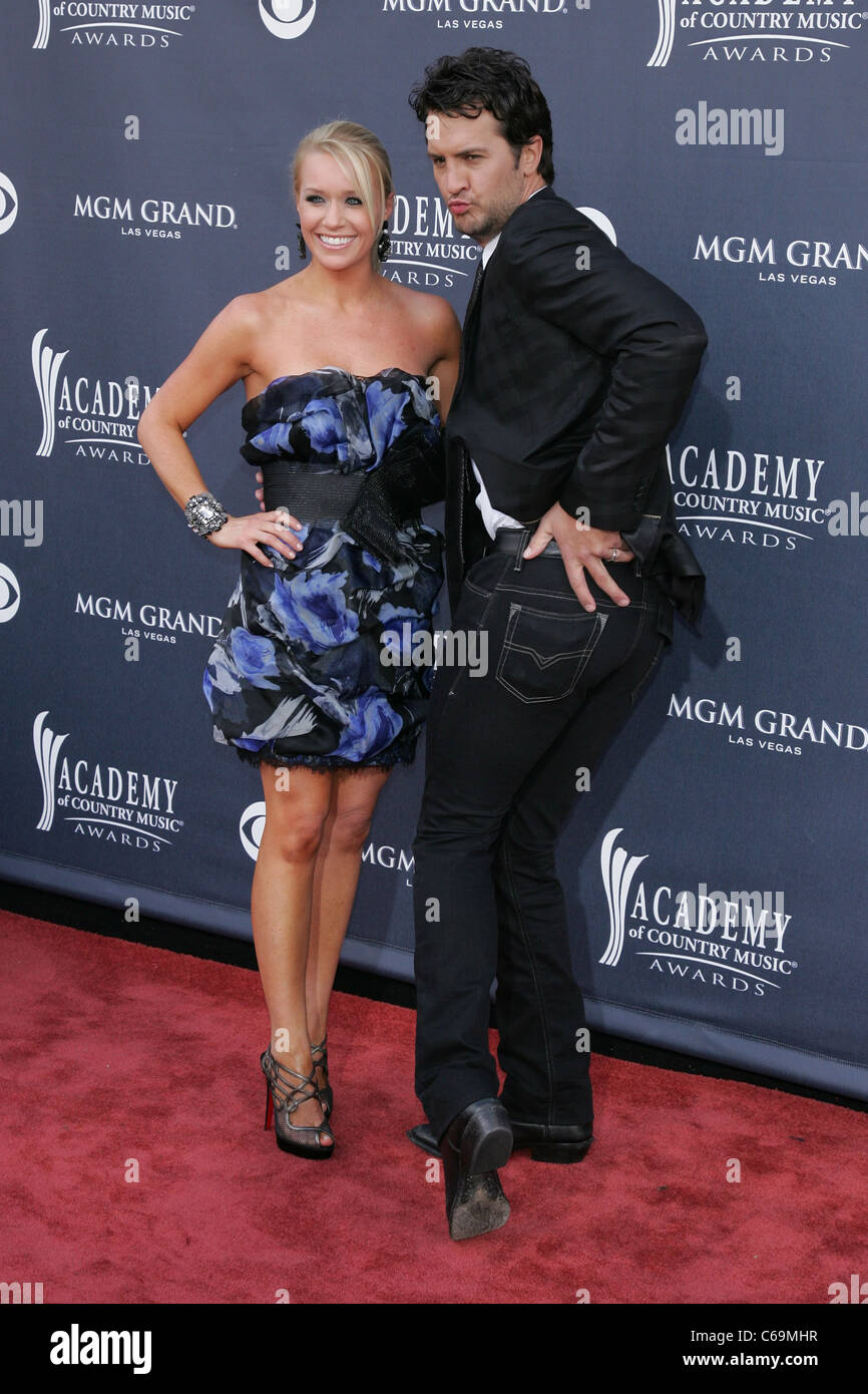 Caroline Bryan, Luke Bryan at arrivals for Academy of Country Music ACM ...