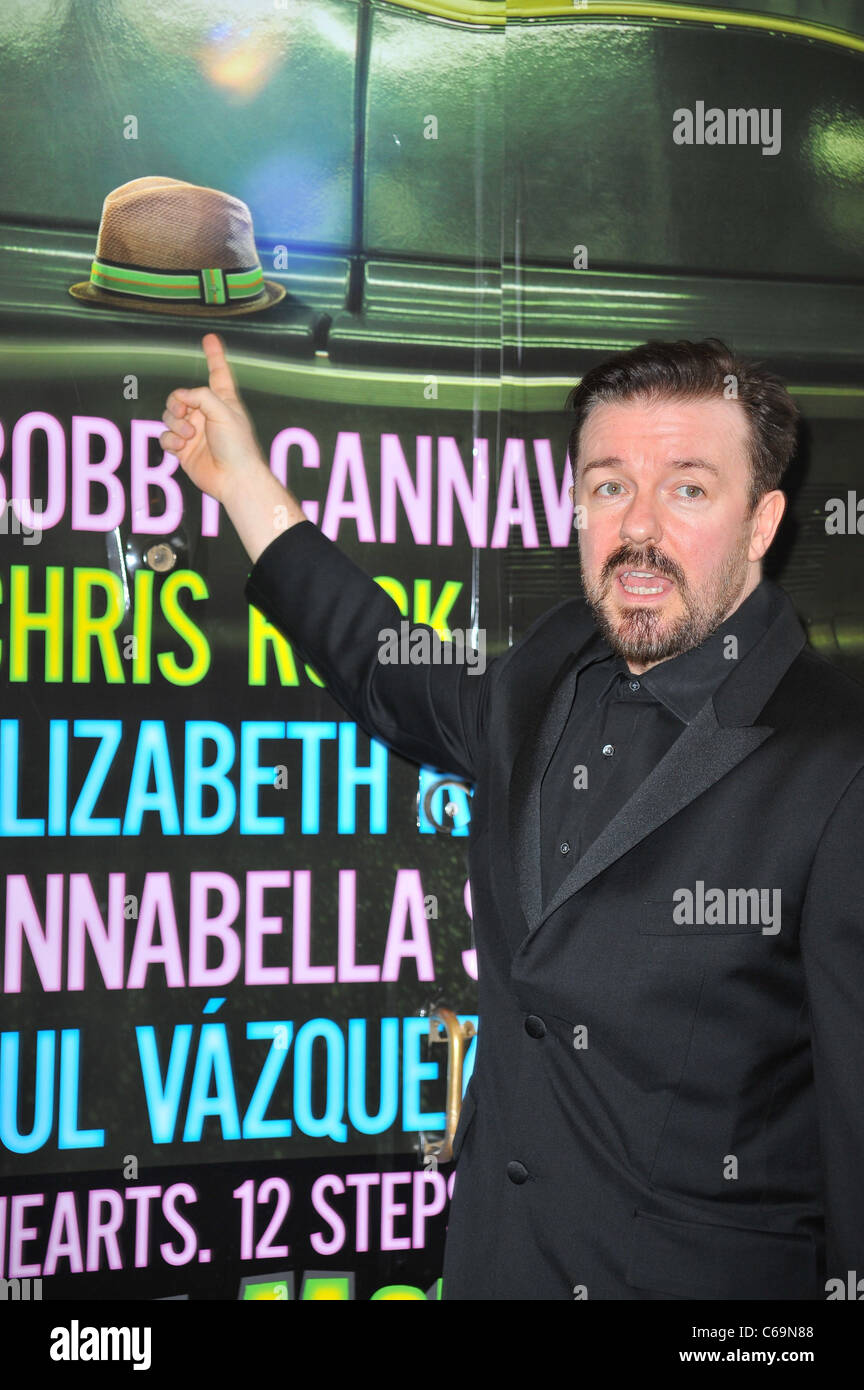 Ricky Gervais in attendance for THE MOTHERF**KER WITH THE HAT Opening ...