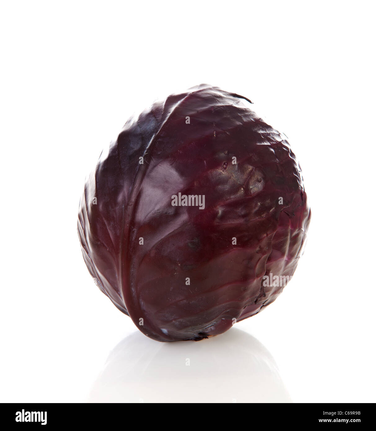 Whole red cabbage over white background Stock Photo - Alamy