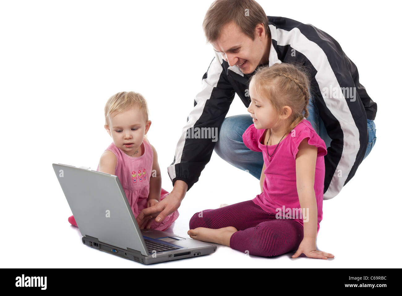 Children playing computer games Cut Out Stock Images & Pictures - Alamy