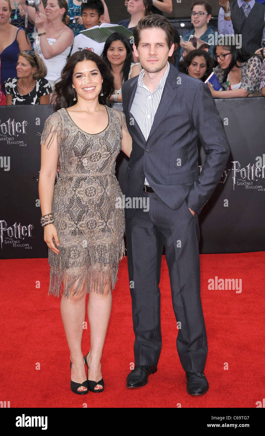 America Ferrera, Ryan Piers Williams at arrivals for Harry Potter and ...