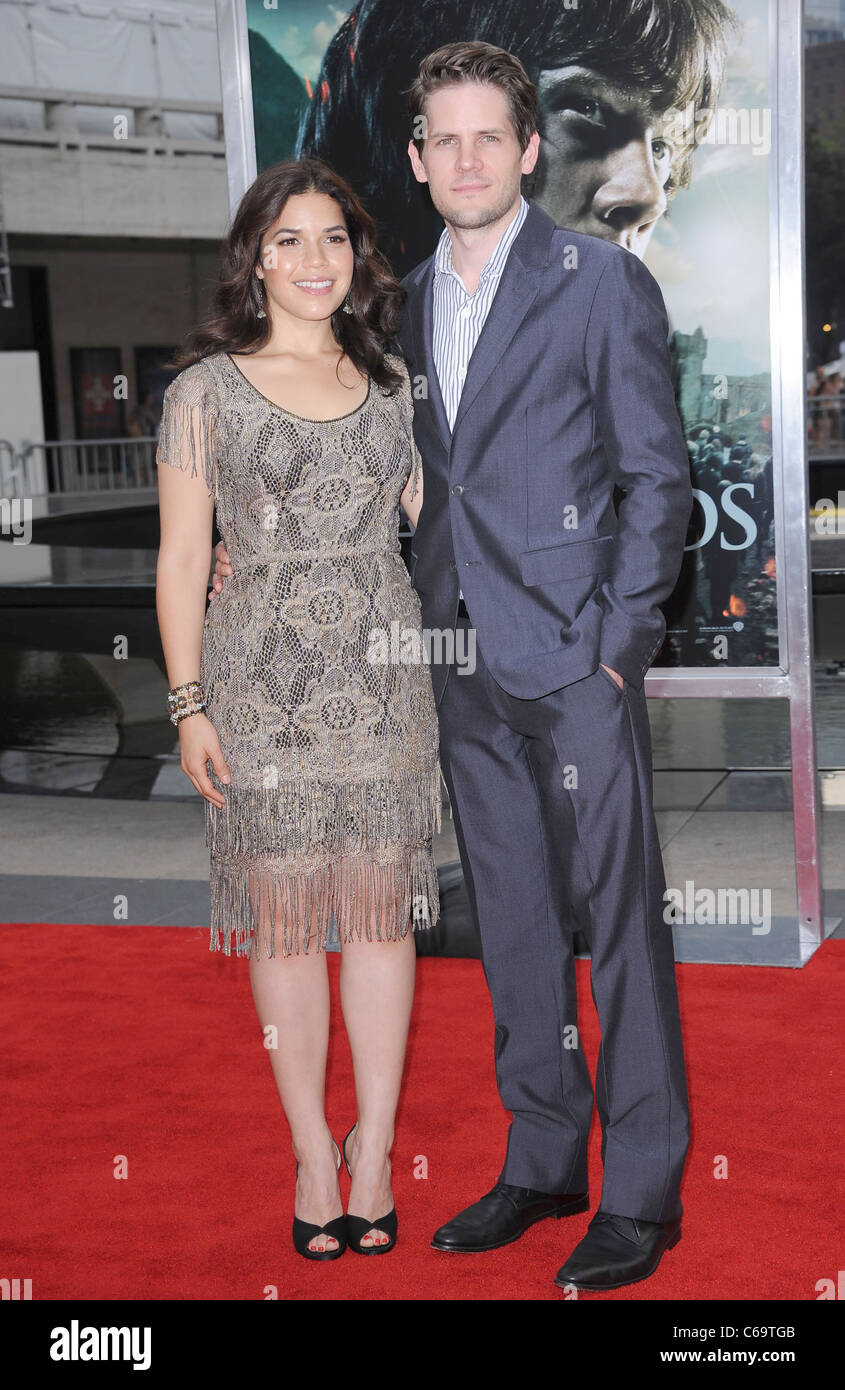 America Ferrera, Ryan Piers Williams at arrivals for Harry Potter and ...