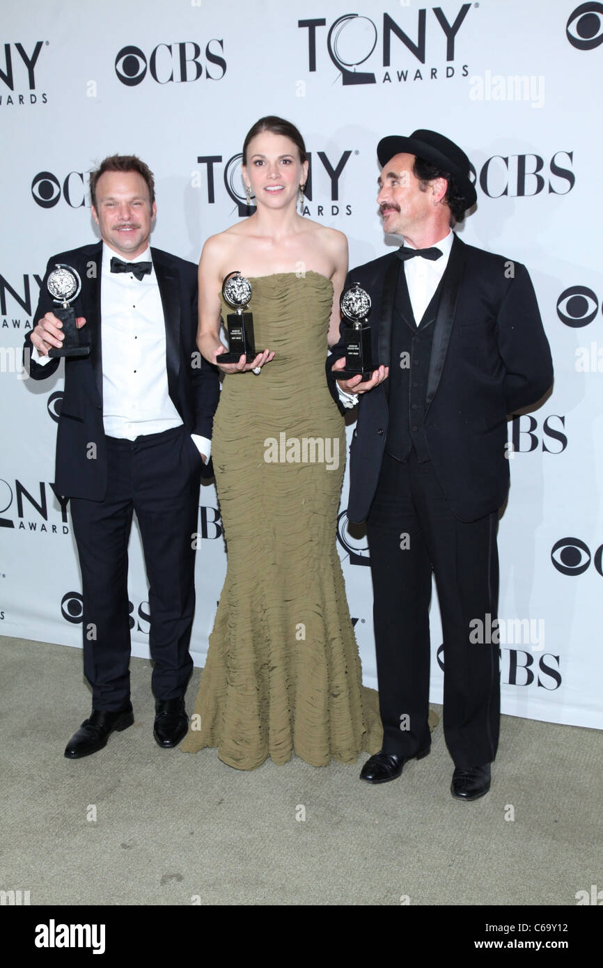 Norbert Leo Butz, Sutton Foster, Mark Rylance in the press room for ...