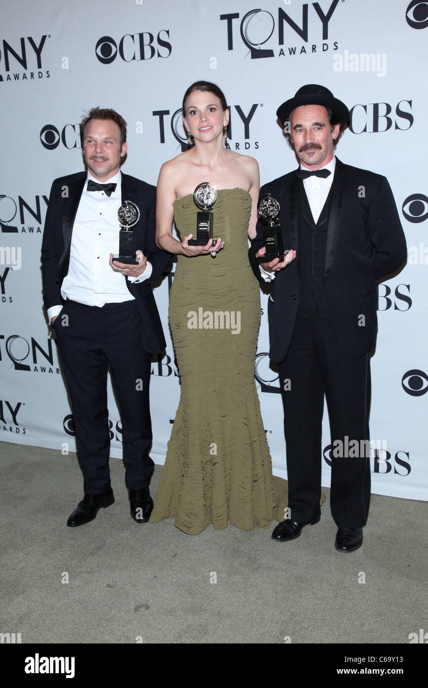 Norbert Leo Butz, Sutton Foster, Mark Rylance in the press room for ...