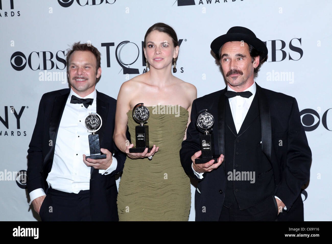 Norbert Leo Butz, Sutton Foster, Mark Rylance in the press room for ...