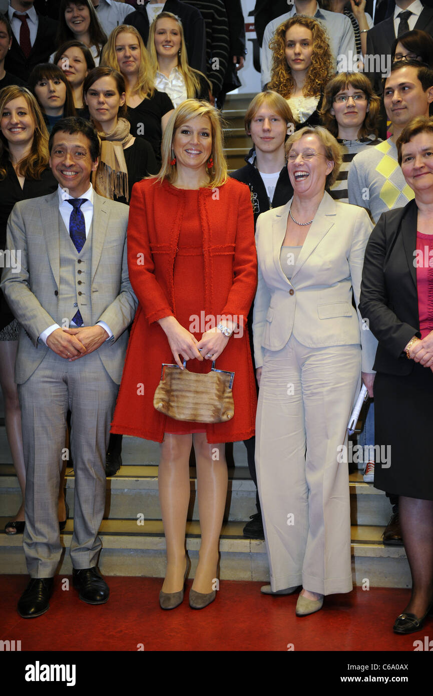 Princess Maxima of the Netherlands visits to the Amsterdam University ...