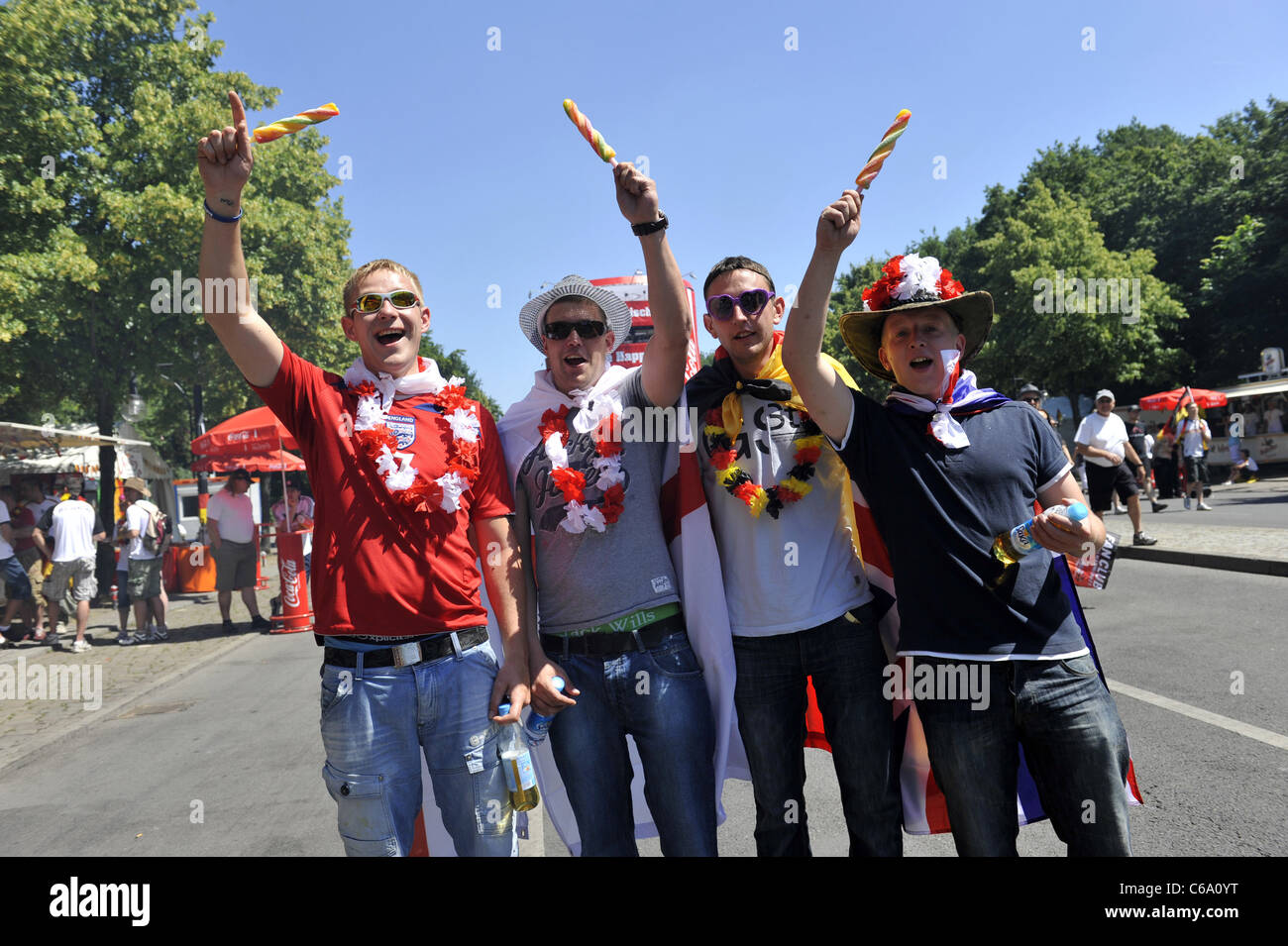 England fans arriving at the International FIFA Fan Fest at the ...