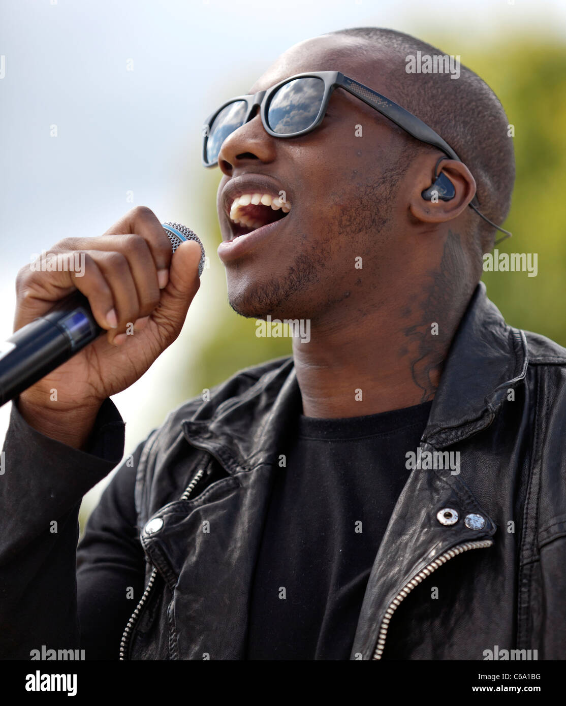 Loick Essien performing at the Visa FIVB women’s Beach Volleyball ...