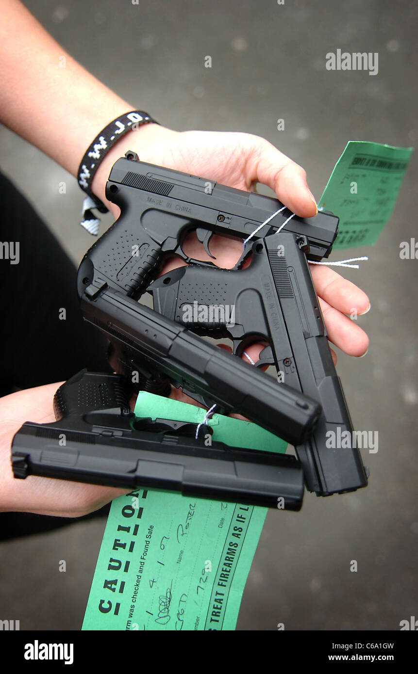 BB guns which were seized from a vehicle and handed into police at ...