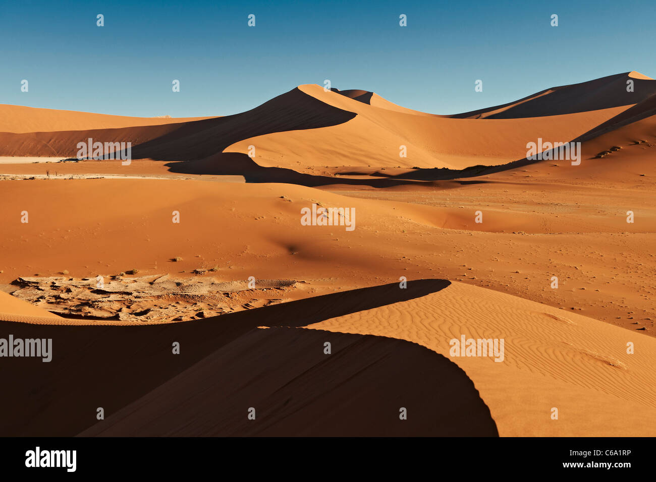 desert landscape of Namib at Sossusvlei, Namib-Naukluft National Park ...