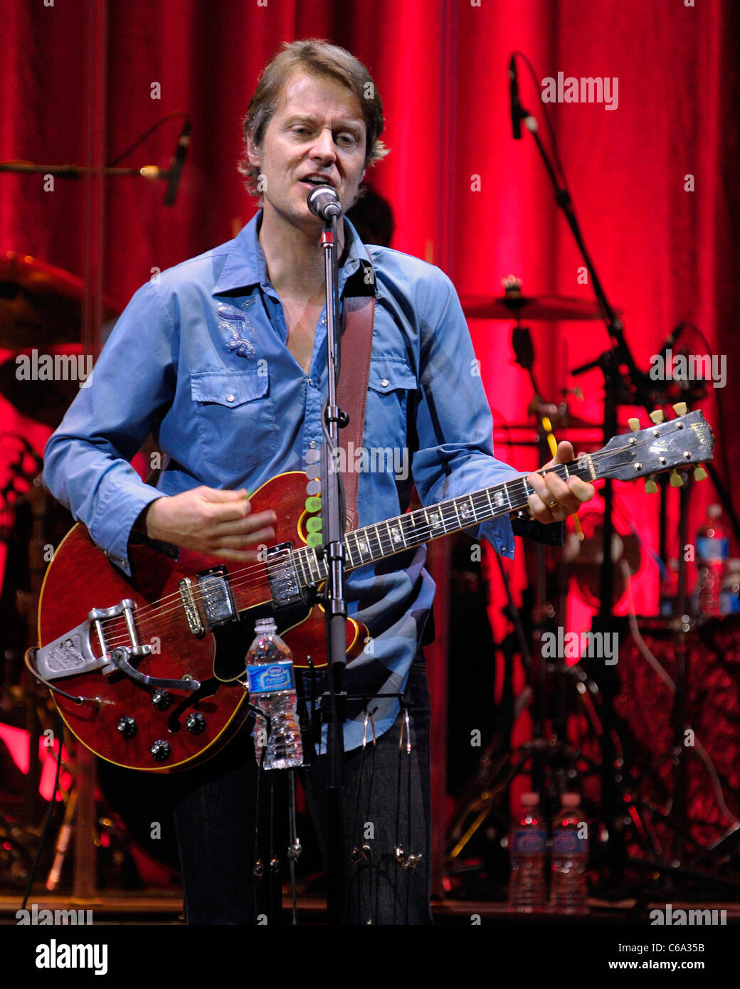 Jim Cuddy of Canadian pop and country rock band 'Blue Rodeo' performing ...