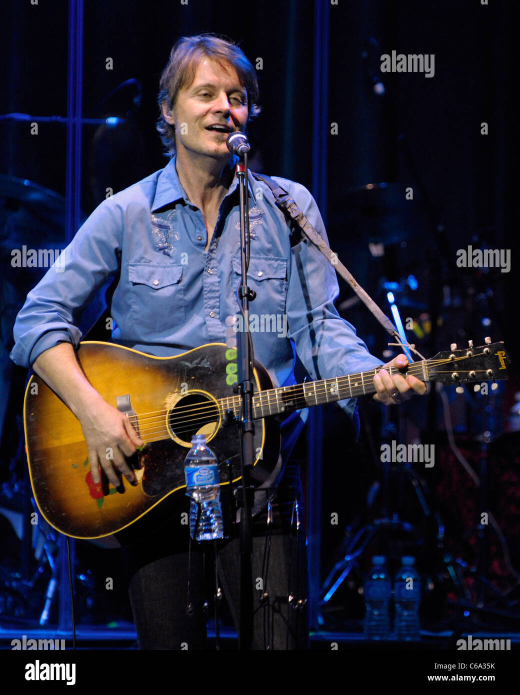 Jim Cuddy of Canadian pop and country rock band 'Blue Rodeo' performing ...
