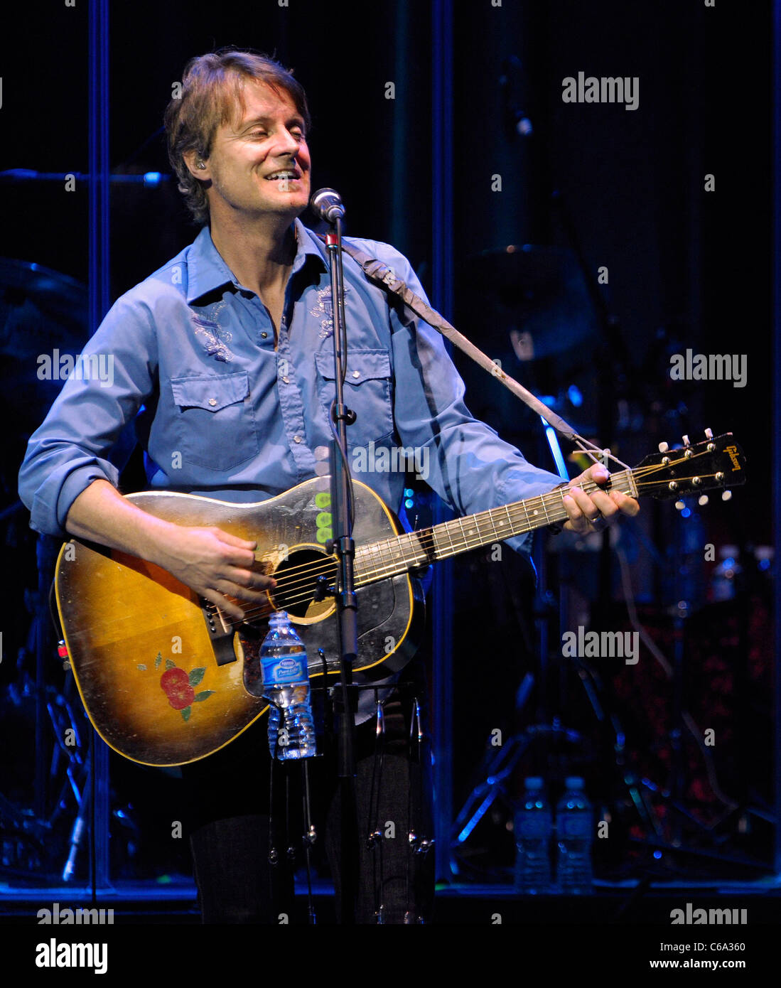 Jim Cuddy of Canadian pop and country rock band 'Blue Rodeo' performing ...