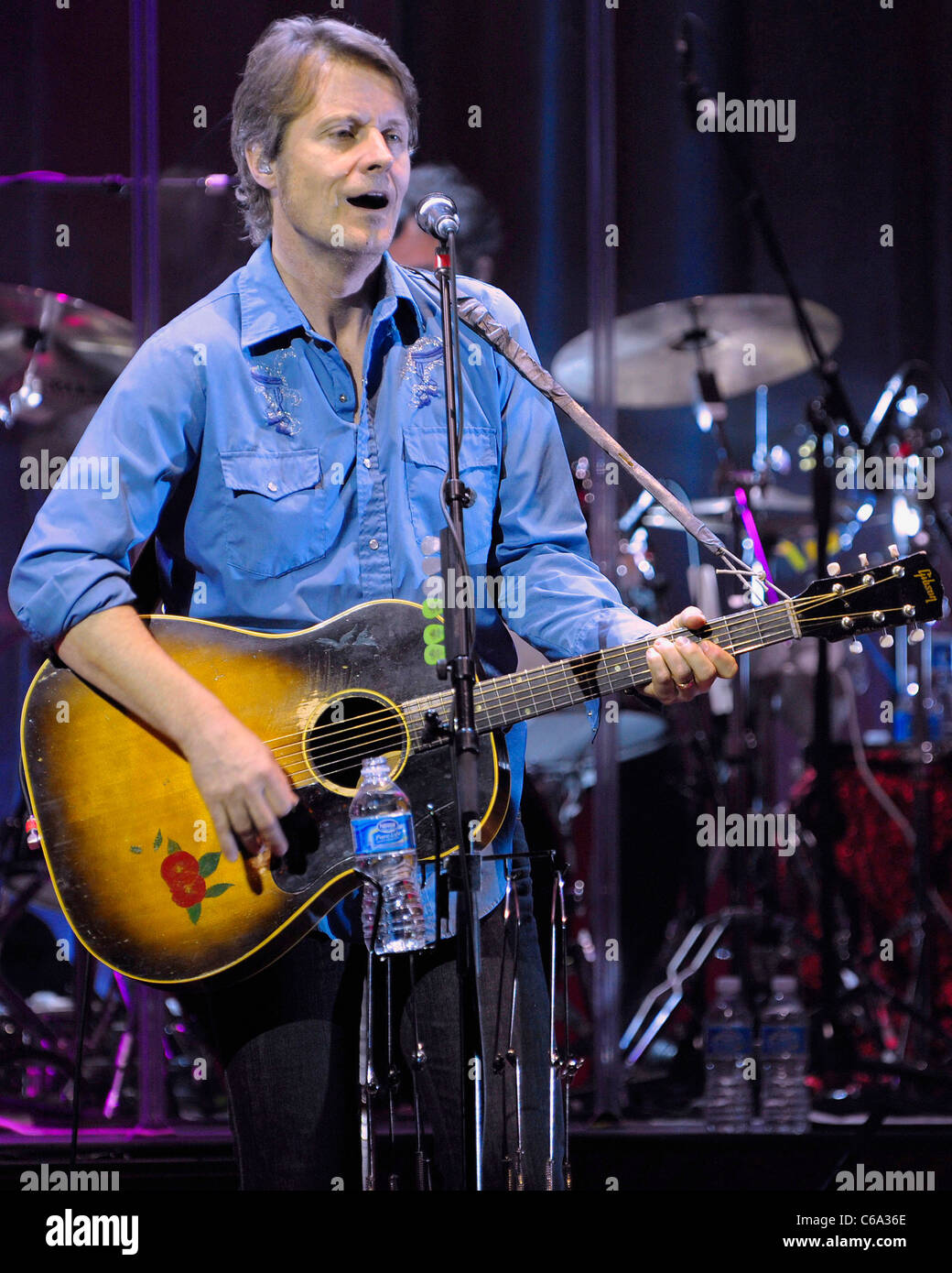Jim Cuddy of Canadian pop and country rock band 'Blue Rodeo' performing ...