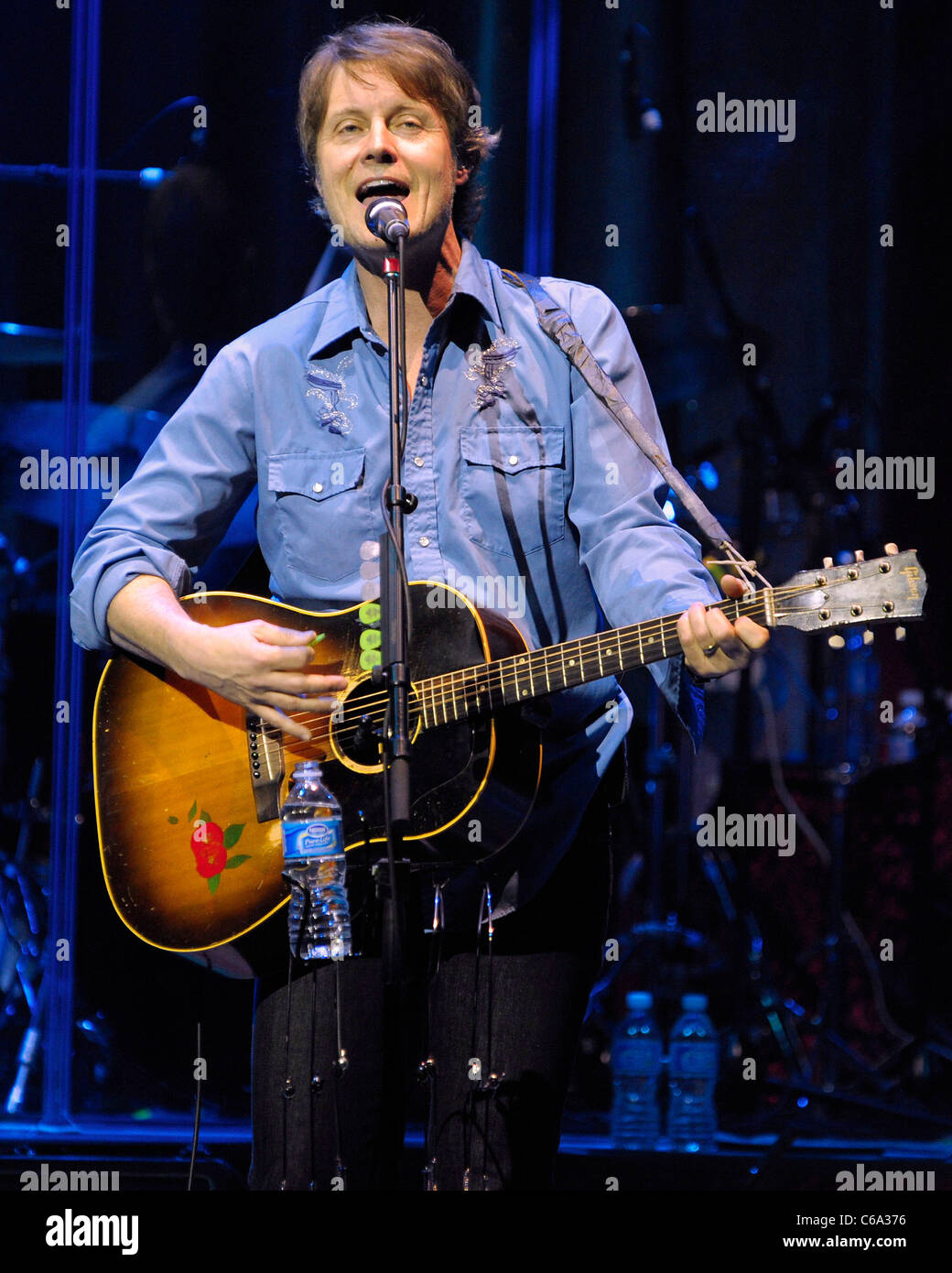 Jim Cuddy of Canadian pop and country rock band 'Blue Rodeo' performing ...