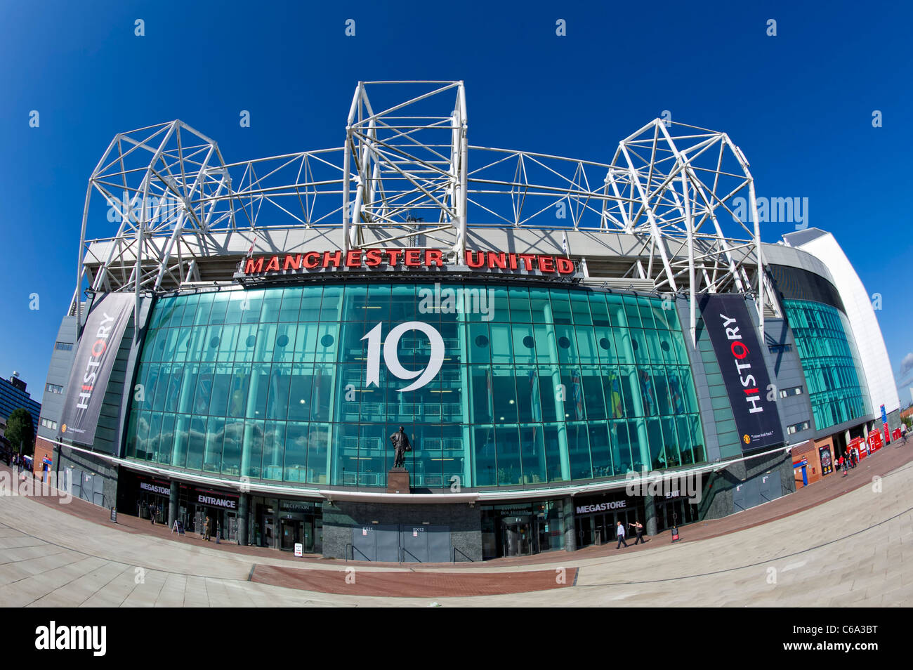 Main entrance of Manchester United Football Club's ground at Old ...
