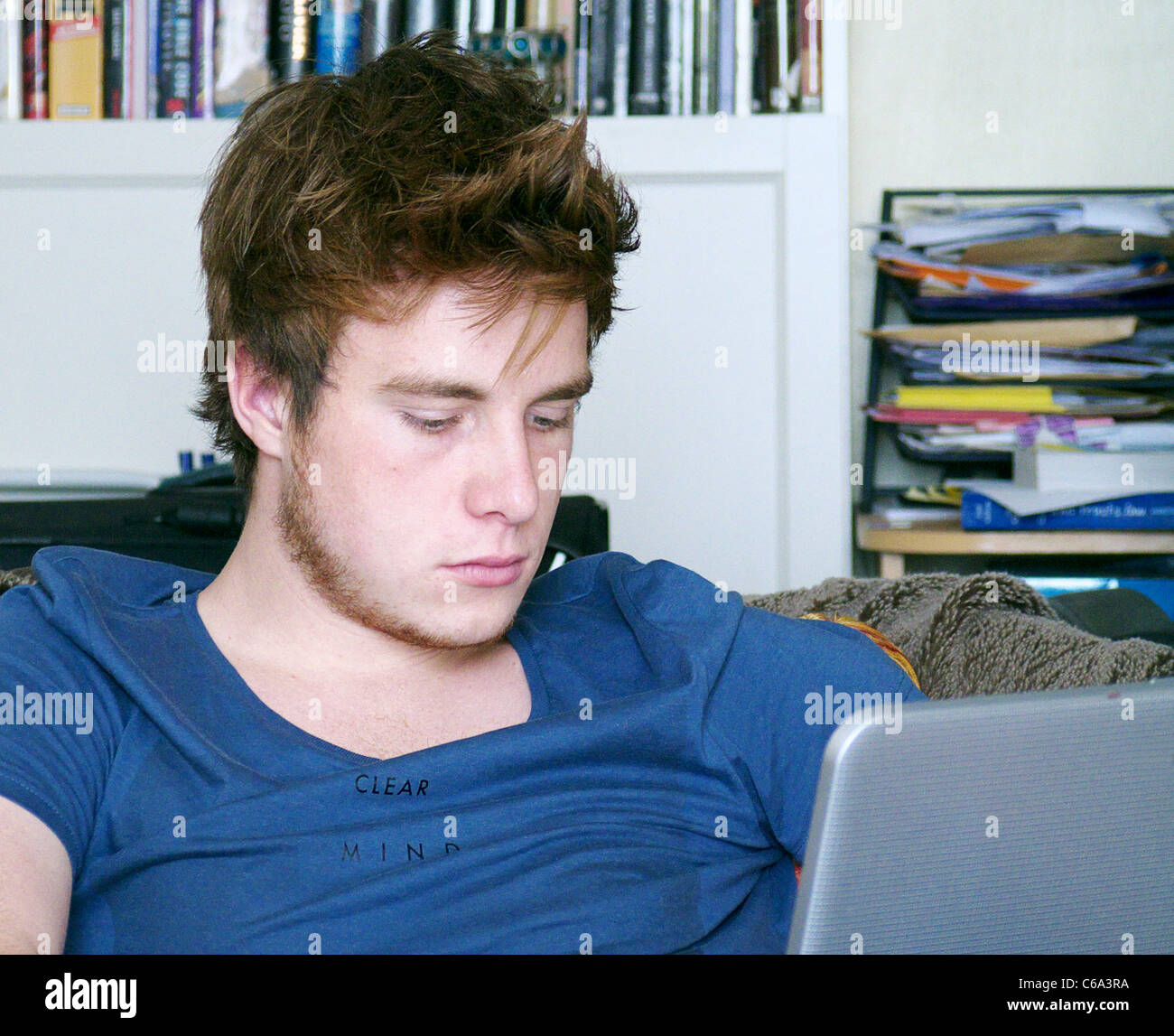 University student revising Stock Photo - Alamy