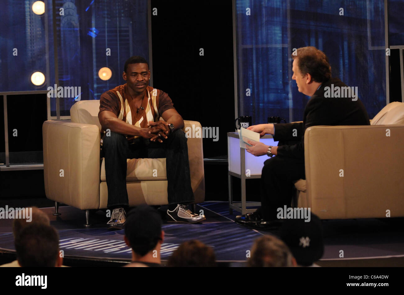 Three time super bowl champion Michael Irvin and Michael Kay during a ...