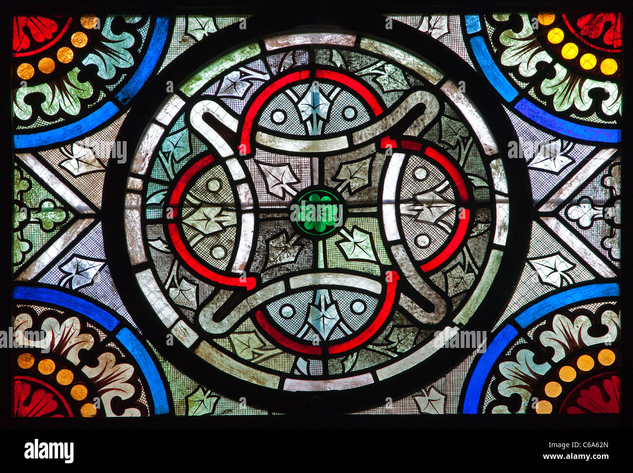 Paris - windowpane from Saint Denis gothic church Stock Photo - Alamy