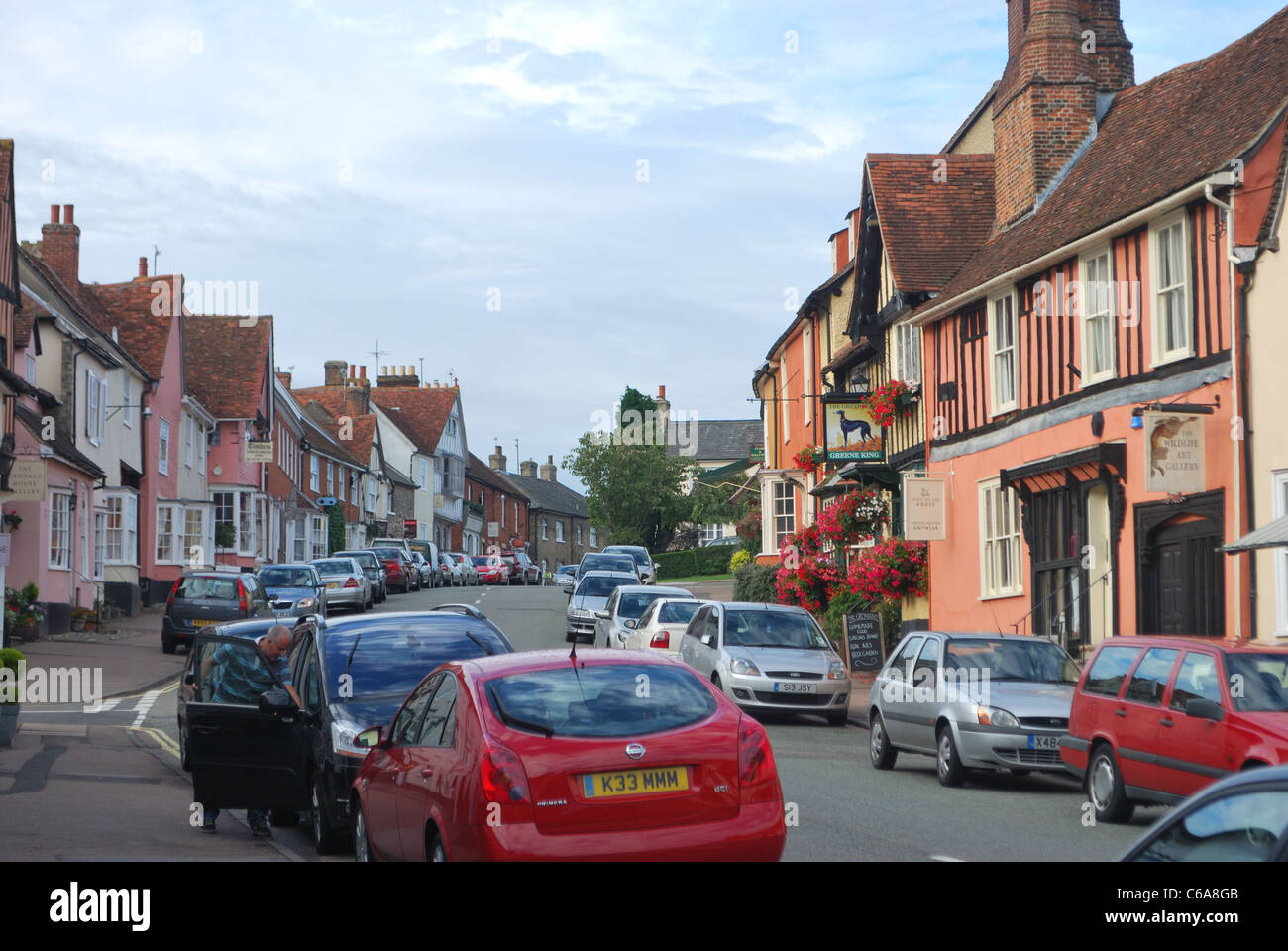 High street Lavenham Stock Photo - Alamy