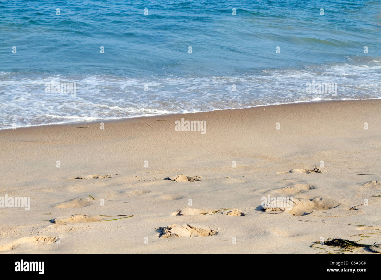 The ocean washing up against the sand Stock Photo - Alamy