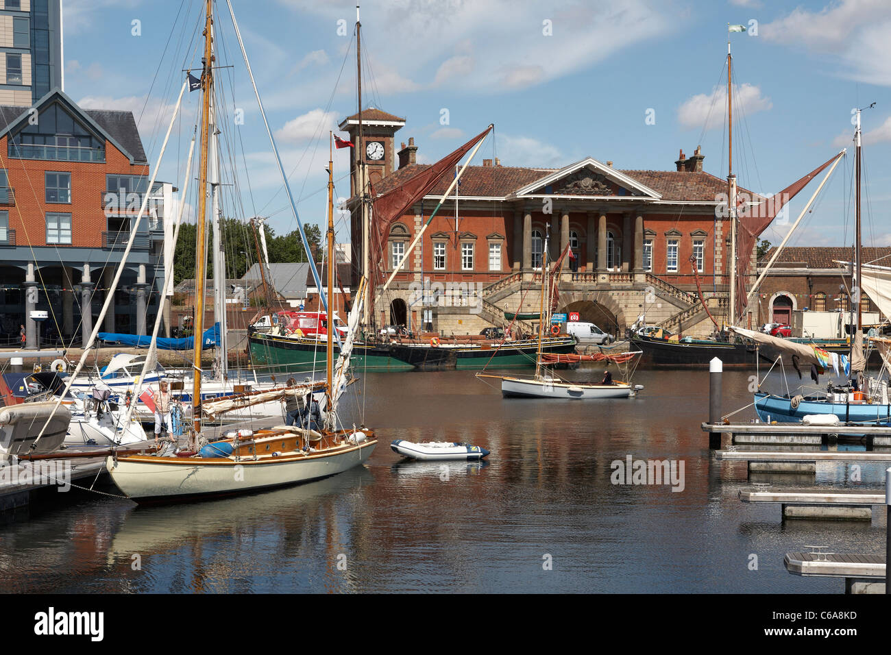 Great Britain England Suffolk Ipswich Wherry Quayside Old Customs House ...