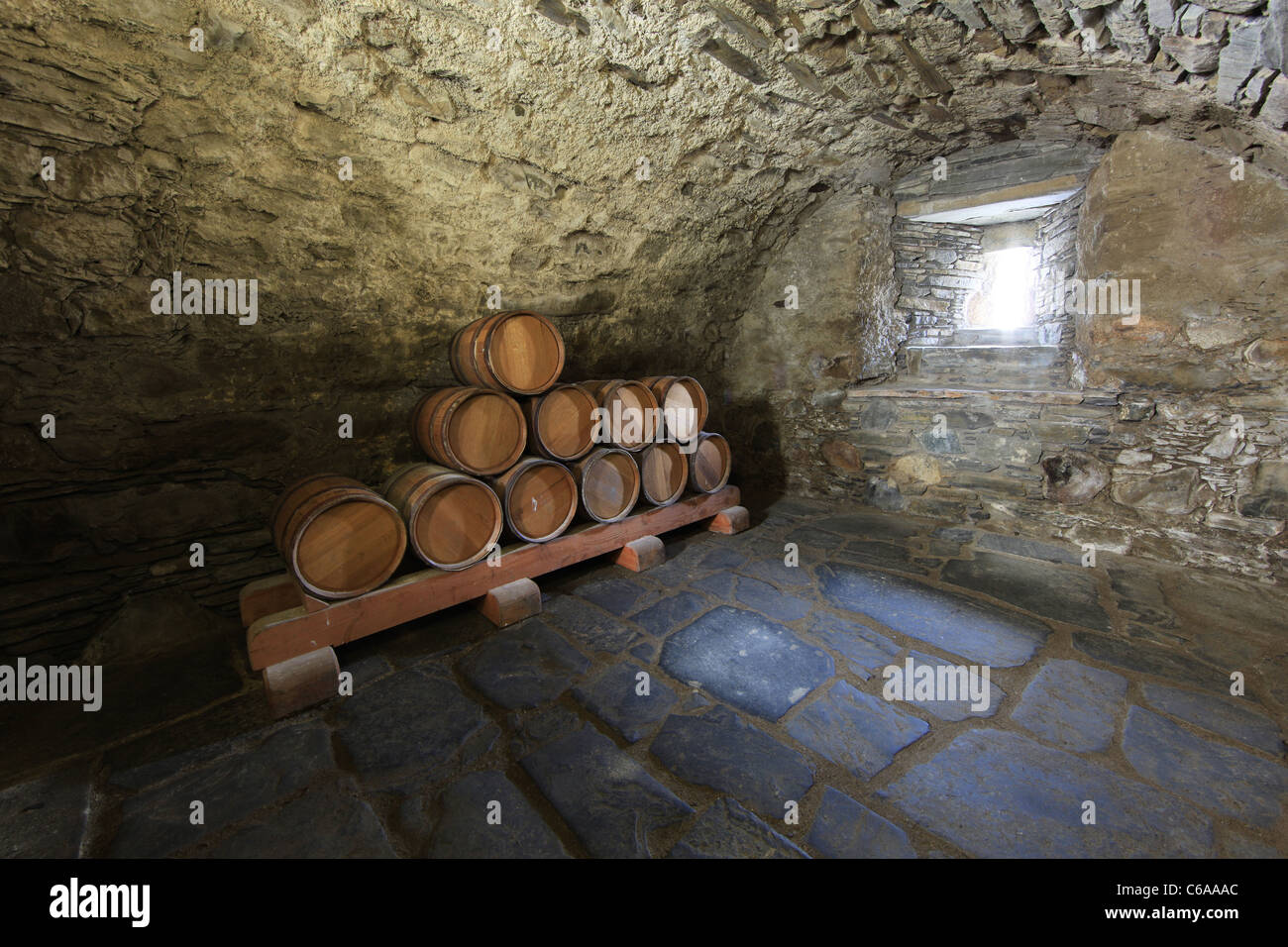 Basement room in Corgarff Castle, Strathdon, Aberdeenshire, showing ...