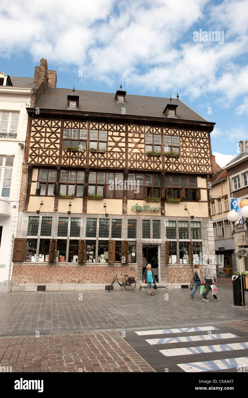 Traditional old Buildings Hasselt Belgie Belgium Europe Stock Photo - Alamy