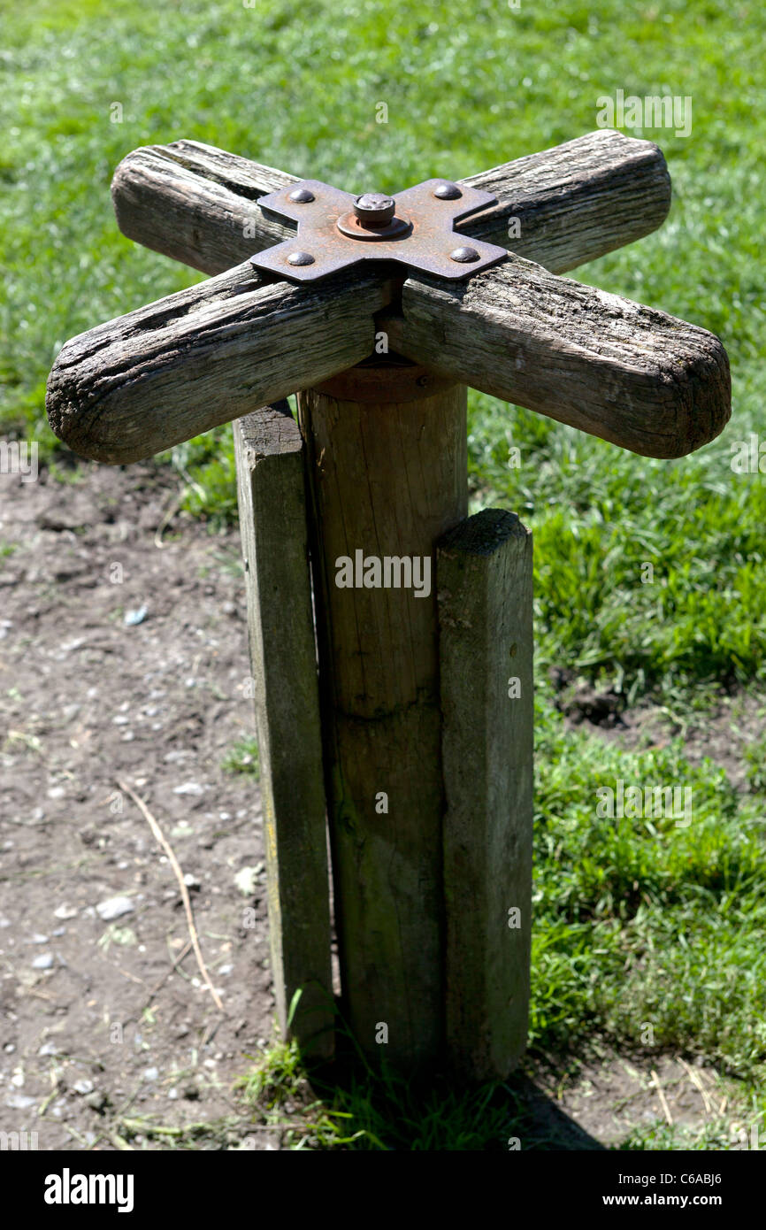 Old wooden turnstile between alton hi-res stock photography and images ...