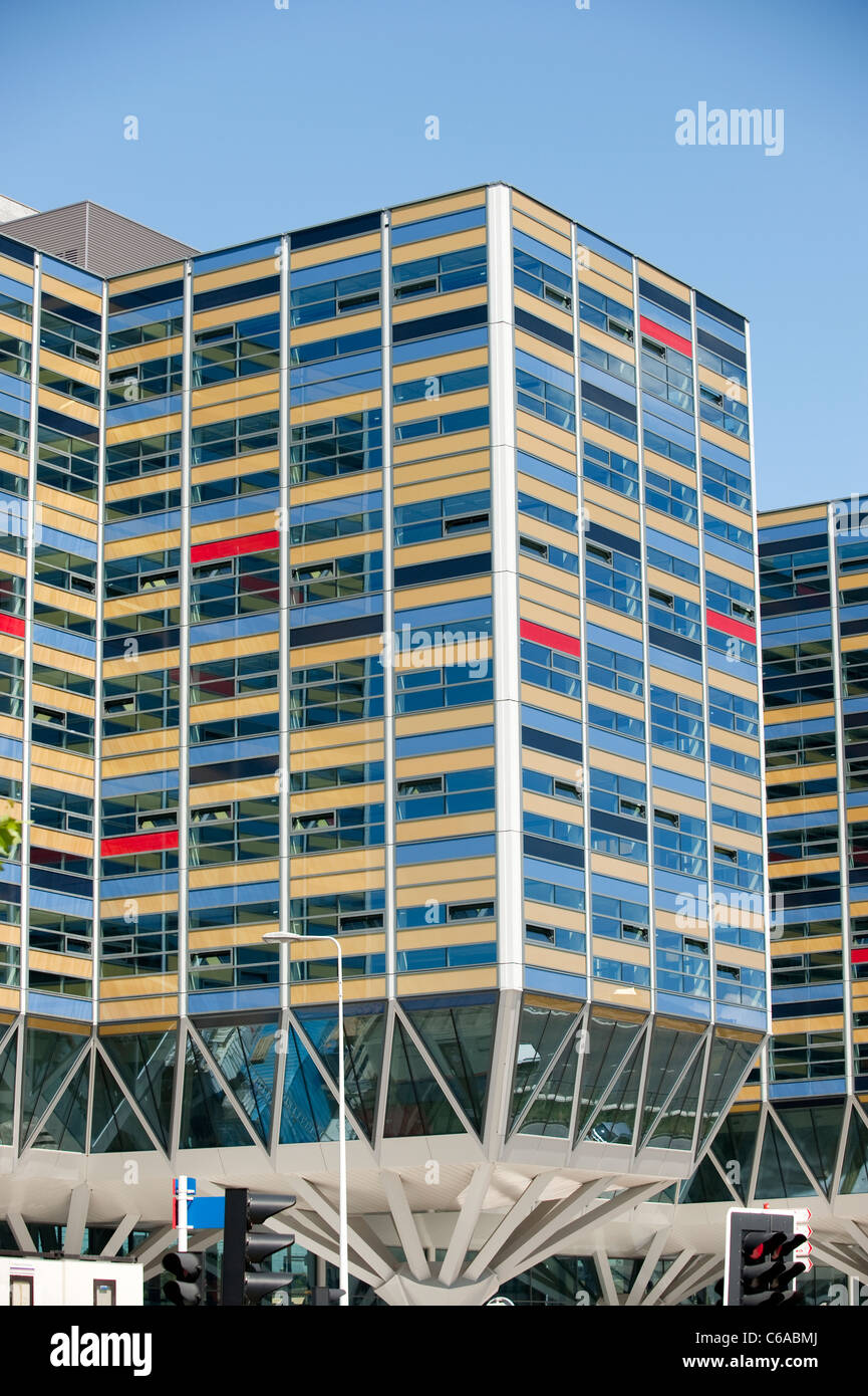 Modern colorful glass architecture Leiden Netherlands Holland Europe ...