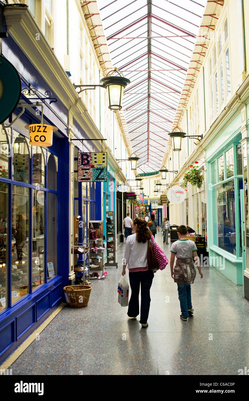 The interior of High Street Arcade in Cardiff Stock Photo - Alamy