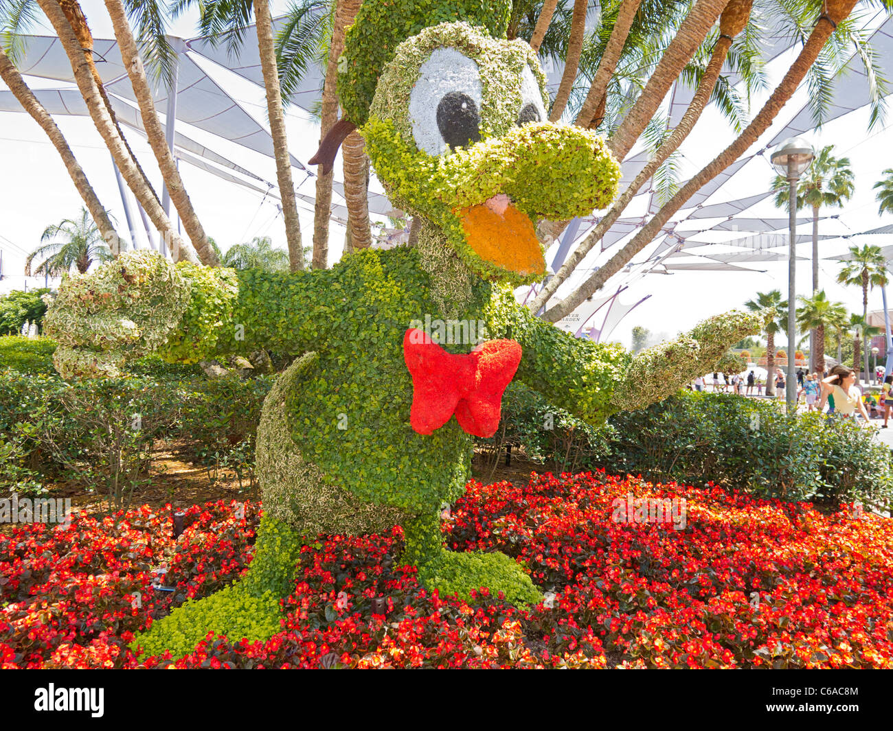 Donald Duck, topiary at Epcot, Disney World, Florida, USA Stock Photo ...
