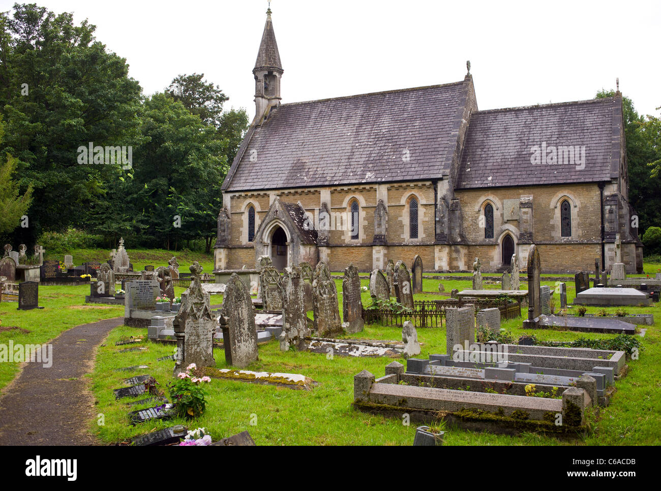 St Teilo Church in the village of Merthyr Mawr in Wales Stock Photo - Alamy