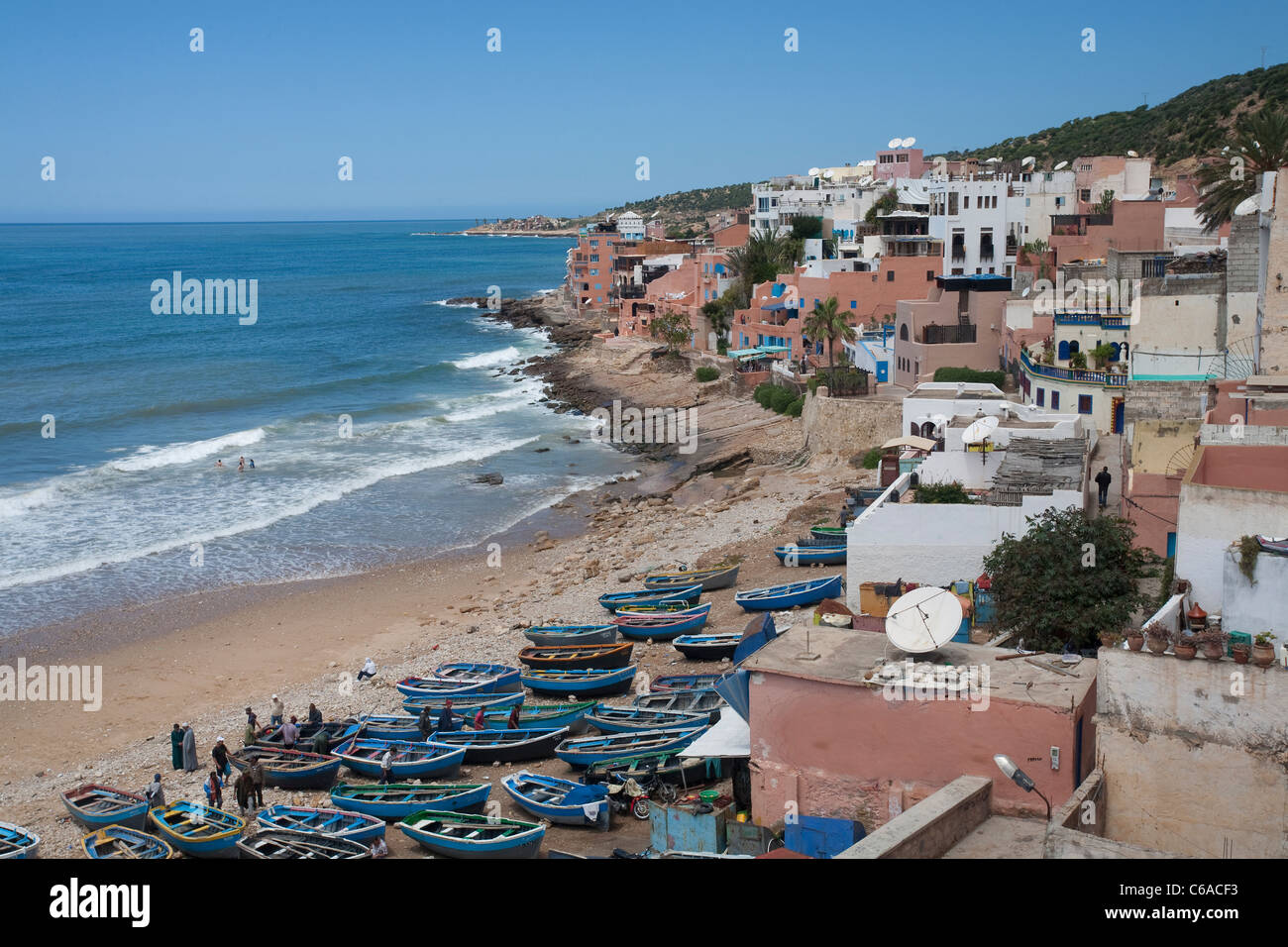 Taghazout fishing village, southern Morocco Stock Photo - Alamy