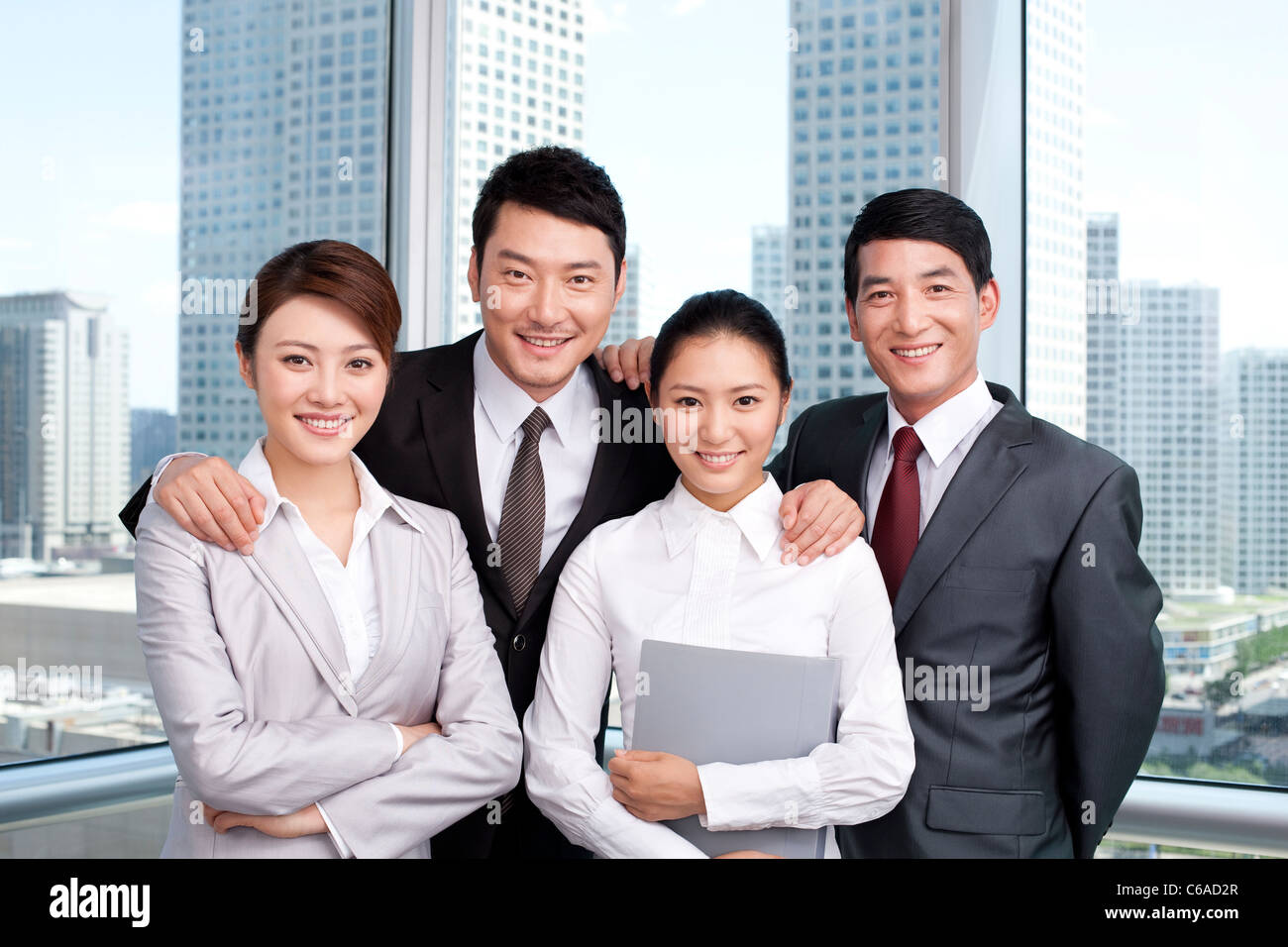 Portrait of businesspeople at the office Stock Photo - Alamy