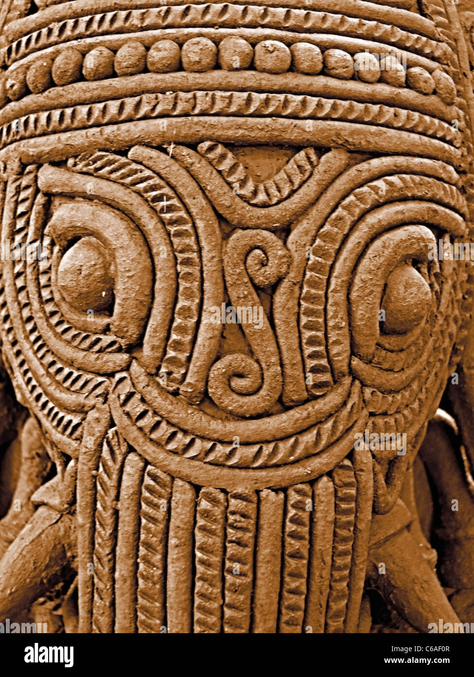 Terracotta sculpture displayed in a museum, Madhya pradesh, India Stock ...