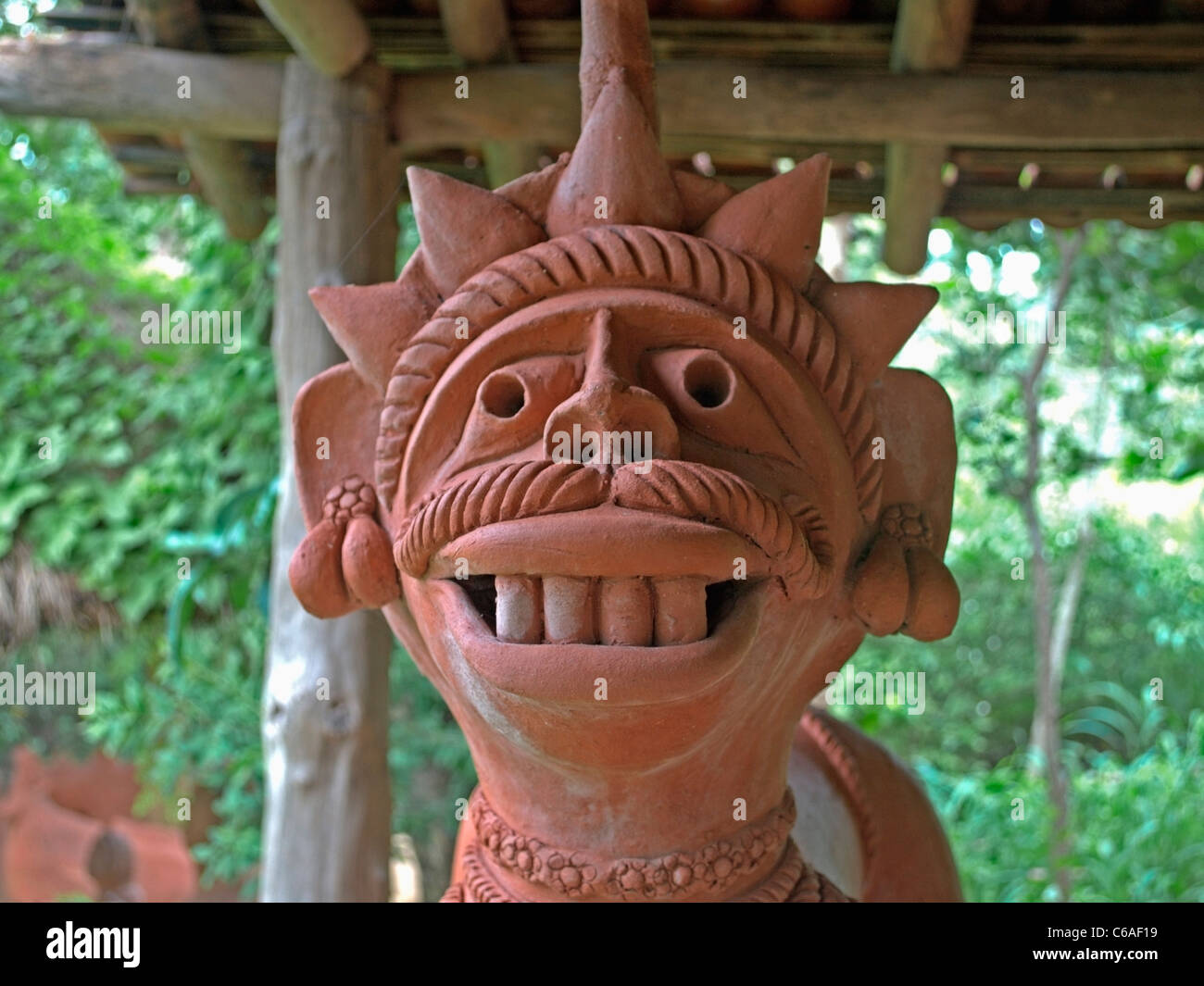 Terracotta sculpture displayed in a museum, Madhya pradesh, India Stock ...