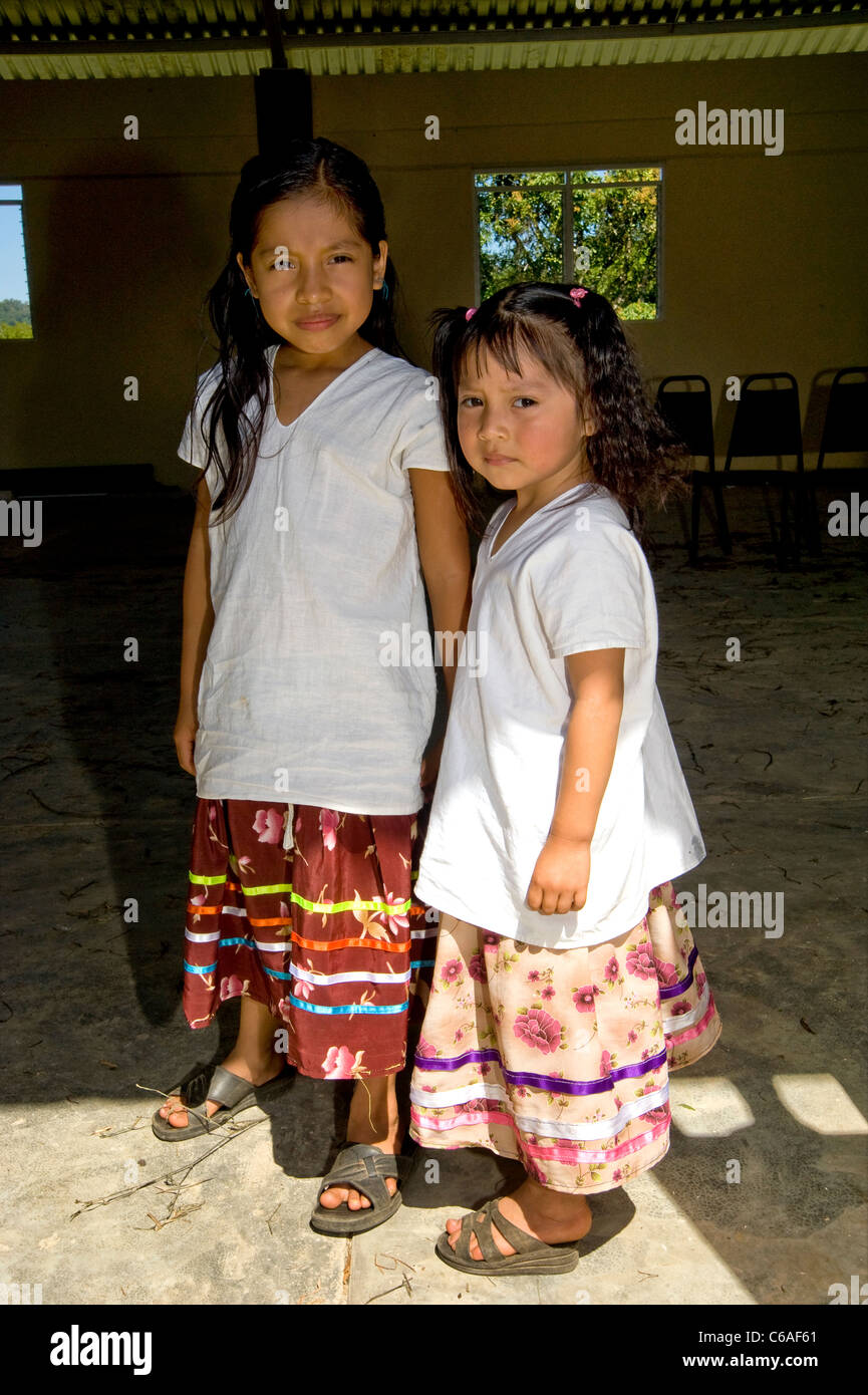 Lacandon children in Metzabok, Mexico Stock Photo - Alamy