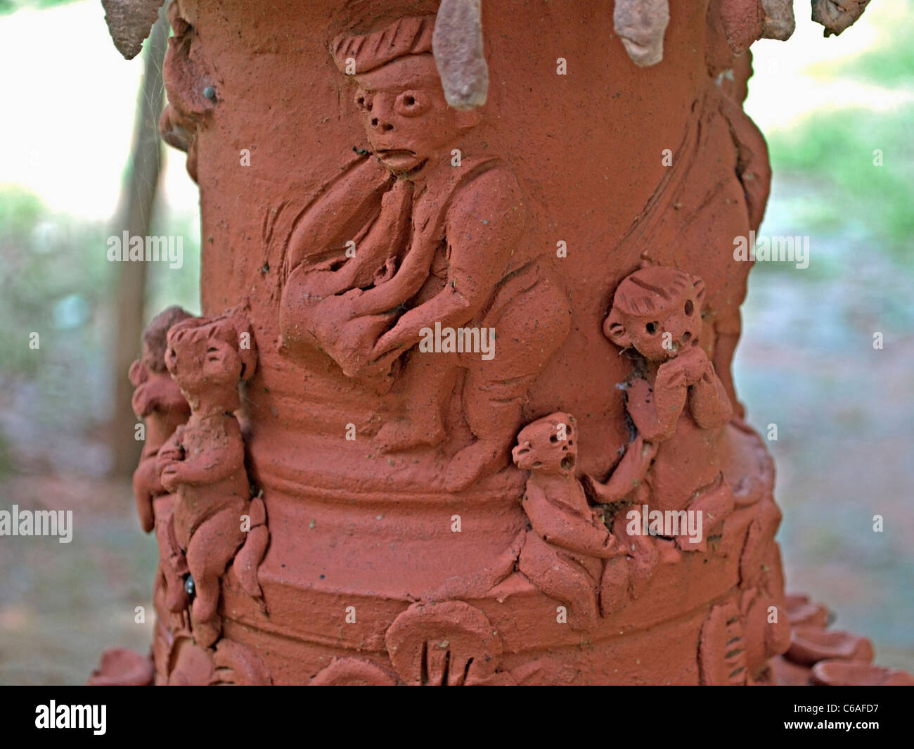 Terracotta sculpture displayed in a museum, Madhya pradesh, India Stock ...
