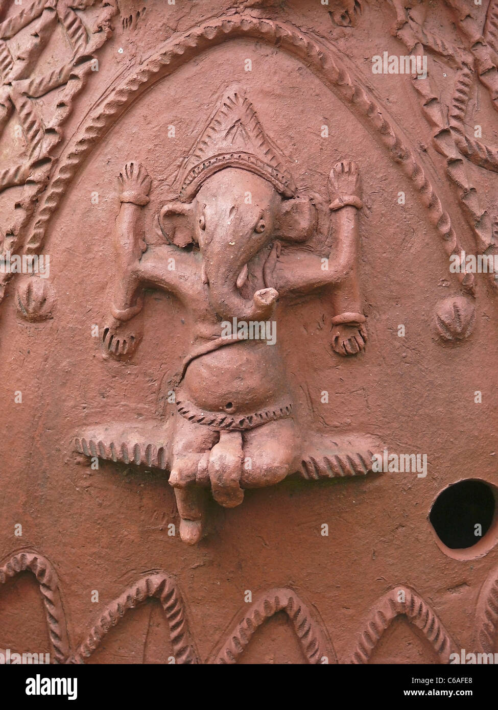 Terracotta sculpture displayed in a museum, Madhya pradesh, India Stock ...