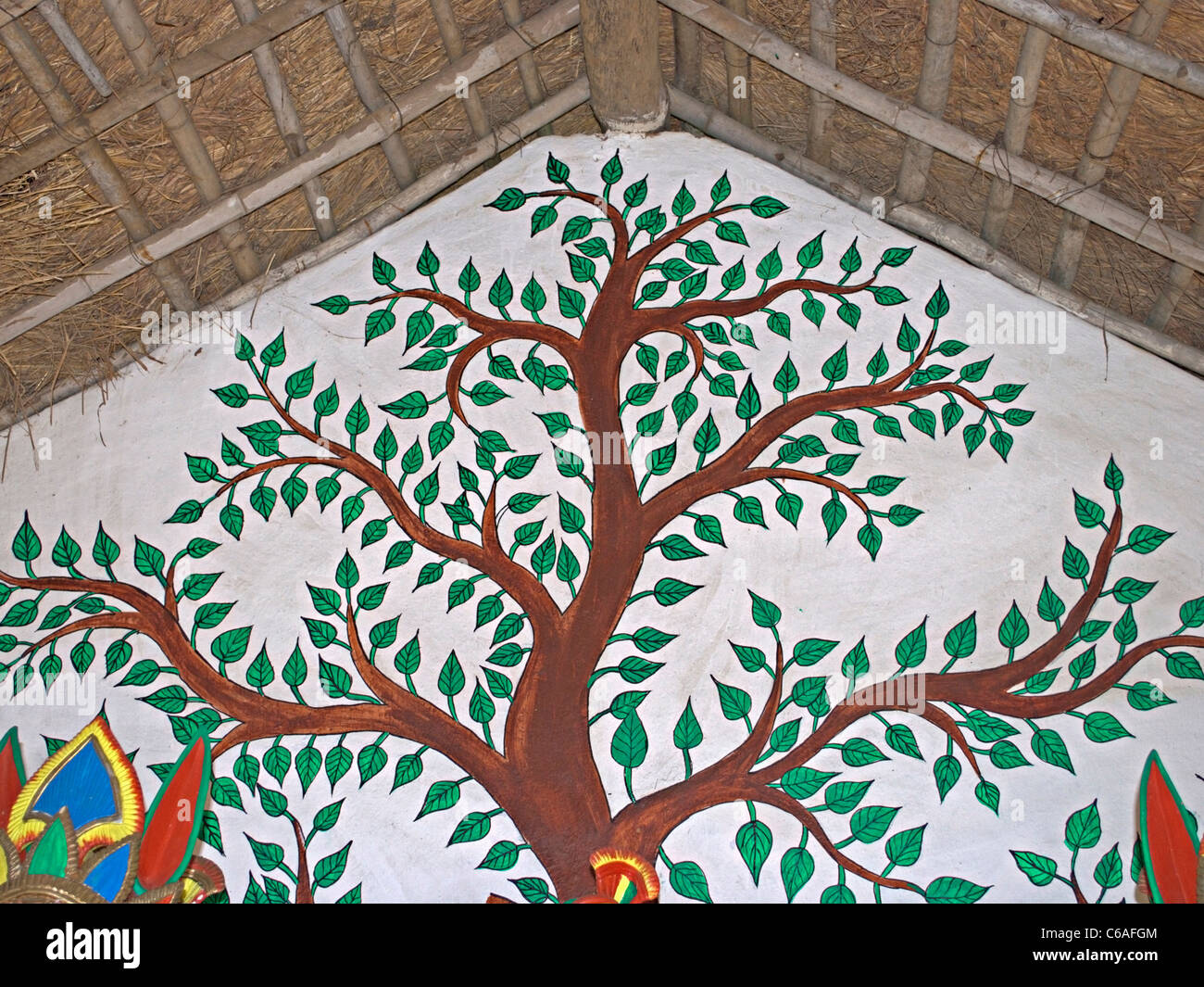 Tree painting represent a mythic story of Sailesh & Motiram, Darbhanga ...