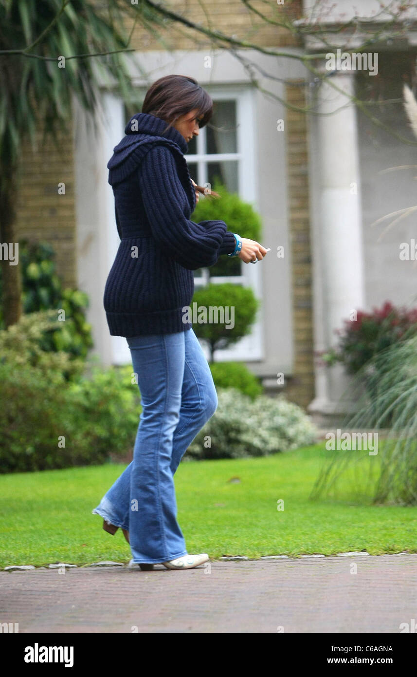 Vanessa Perroncel arriving at publicist Max Clifford's house London ...