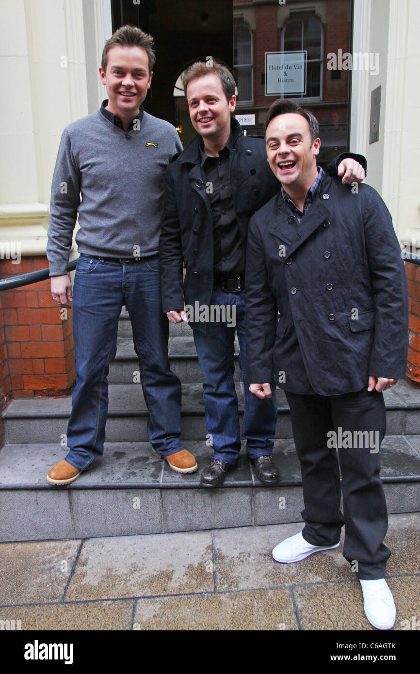 Ant McPartlin, Declan Donnelly and Steven Mulhern pose for a photograph ...