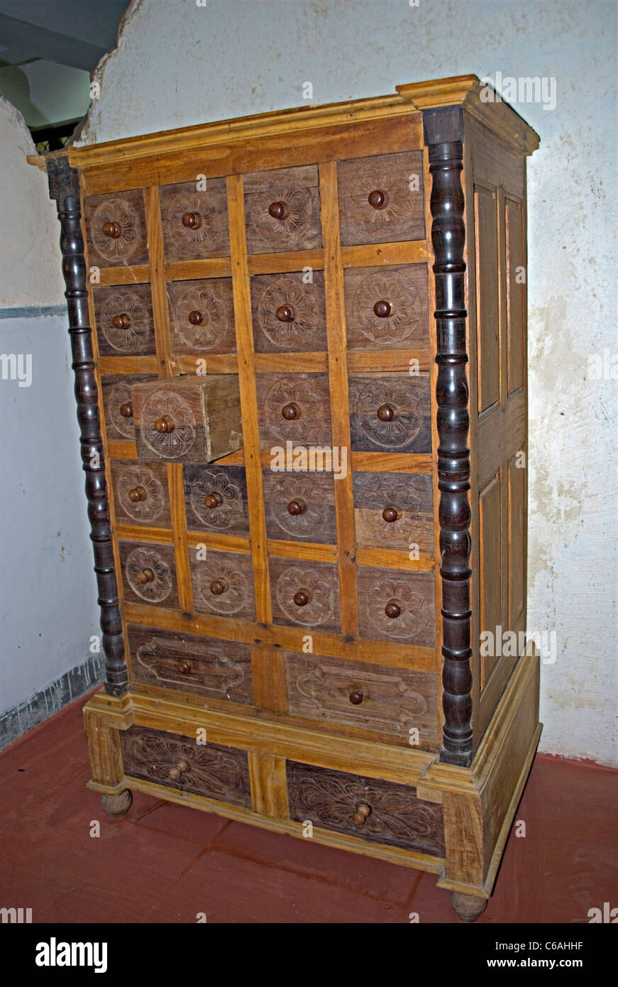 Decorative wooden drawers Stock Photo - Alamy